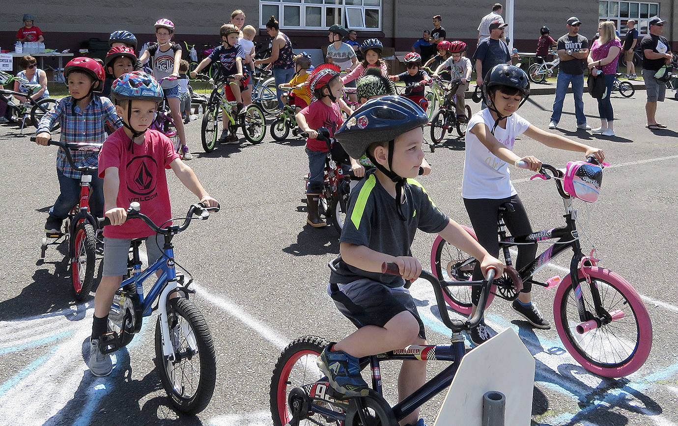 More than 90 bike helmets given to kids at Montesano bicycle rodeo ...