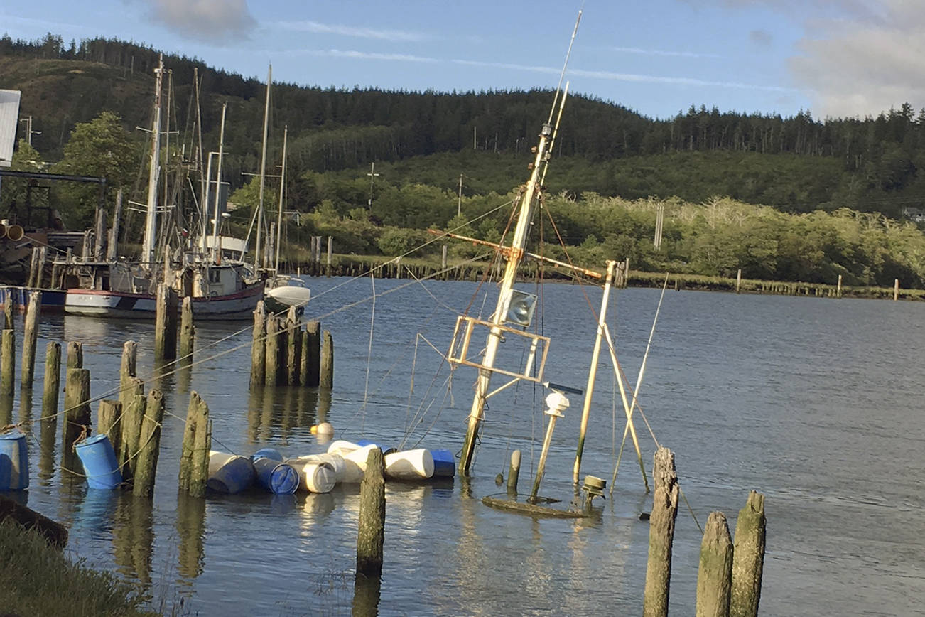 Boat that sank in Hoquiam River in March has not yet been removed | The ...