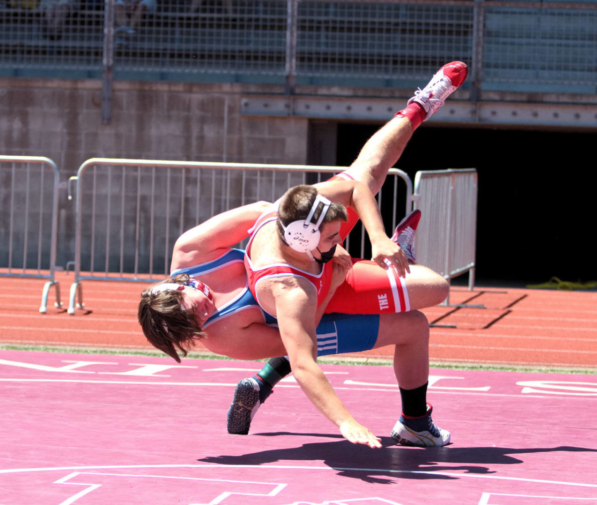 Wrestling in the sunshine: Montesano hosts unique outdoor district ...