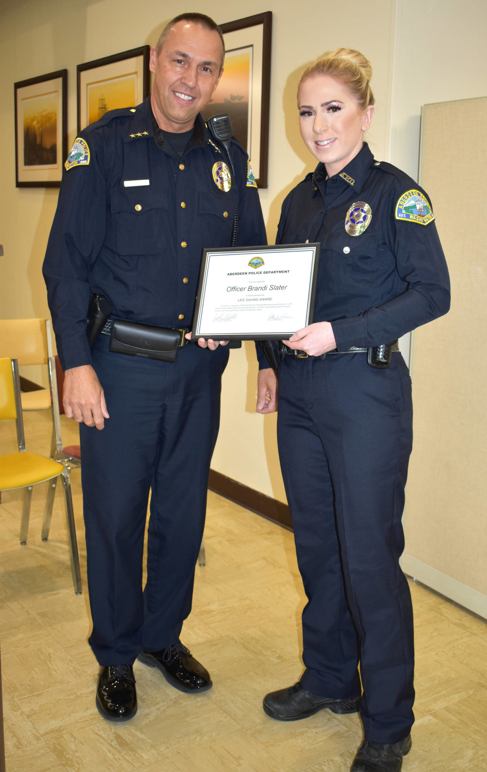 Aberdeen Police Department Officer Brandi Slater recognized for ...