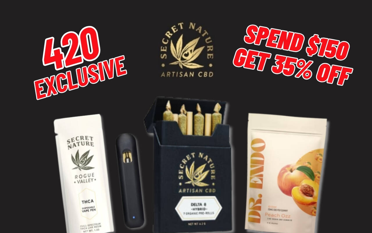 Secret Nature CBD 420 Exclusive Deal - Spend $150 Get 35% Off (Best ...