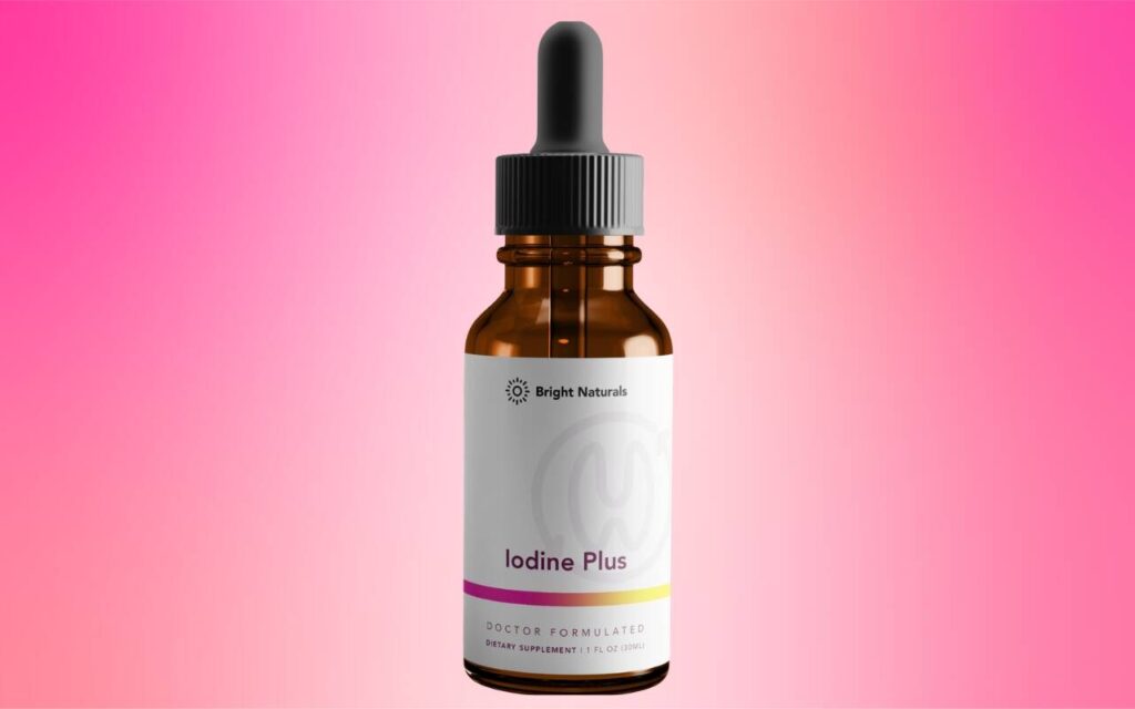 Bright Naturals Iodine Plus – Liquid Kelp Iodine Supplement for Thyroid Support and Hormone ...